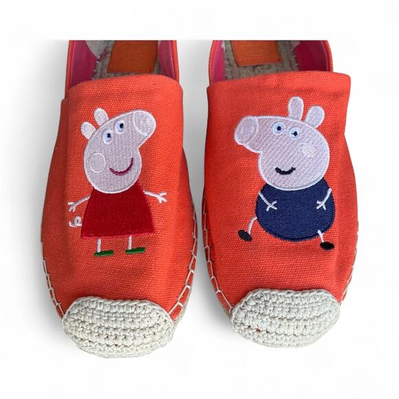 Tory Burch | Shoes | Tory Burch Orange Espadrilles With Peppa Pig ...